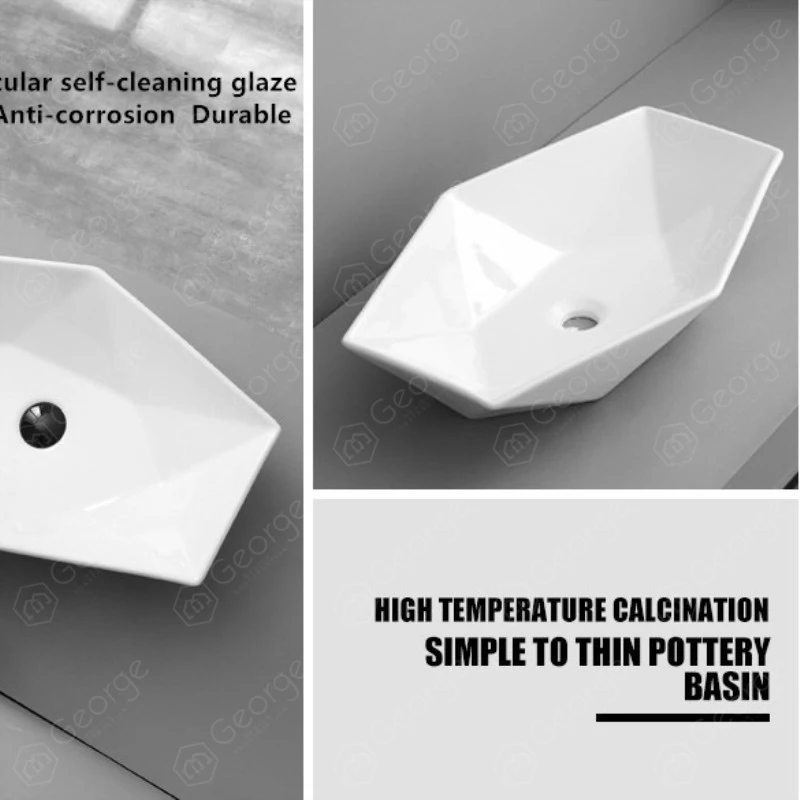 Modern Fashion Simple Style Irregular Shape Counter Top Bathroom Sink ...