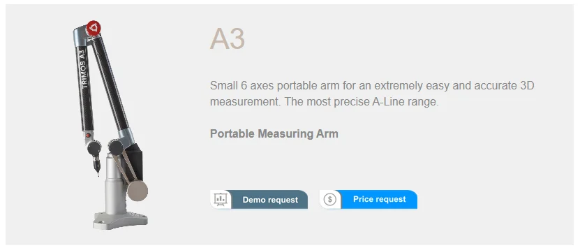 Trimos A3-1300便携式测量臂ch高精度测量工具 - Buy 铰接臂,3d测量质量contronl,便携式测量臂 Product ...