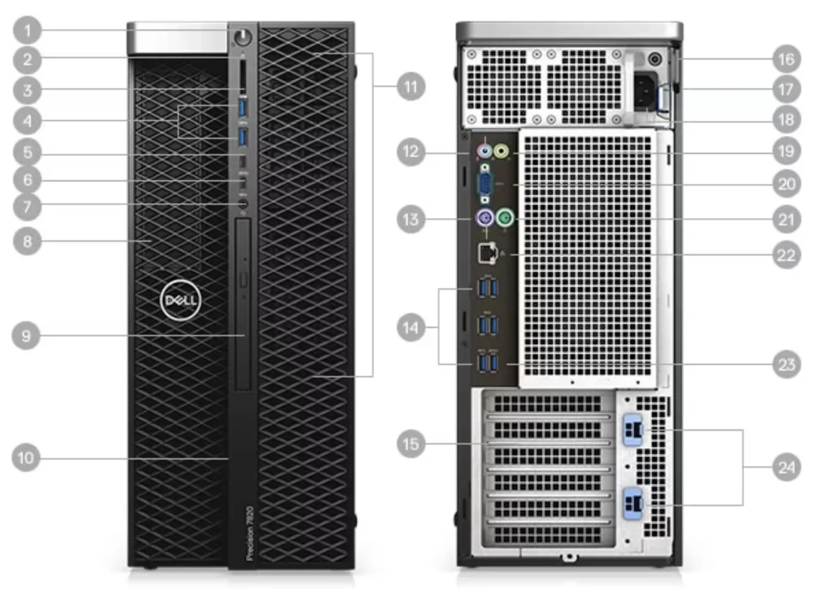 Dell Precision 7875 16gb 4tb Win 11 Pro Tower Workstations T7820 T7865 ...
