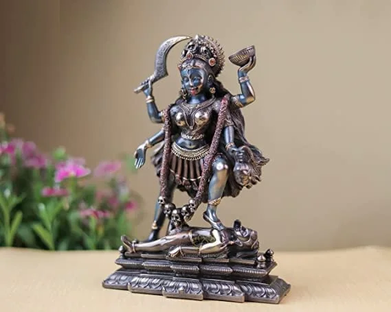 High On Demand Hindu Goddess Kali Statue Bonded Bronze 7.8 Inch Maa ...