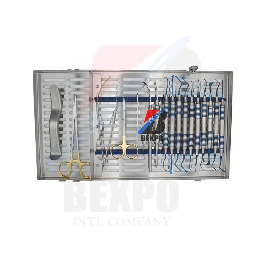 Dental Periodontal Surgery Kit - 14pcs Stainless Steel Tools