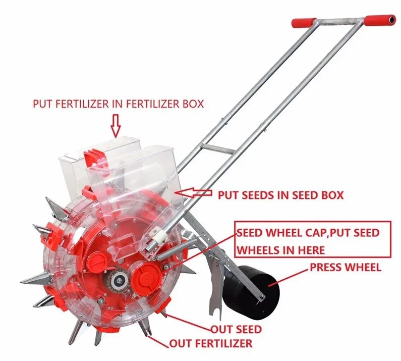 20 Mouths Hand Push Seeder Planter Manual Maize Carrot Seeder Available ...