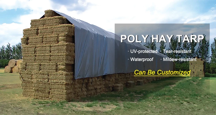 Square Hay Bale Tarp Cover Waterproof PE Poly Fabric Hay Tarp Tarpaulin ...