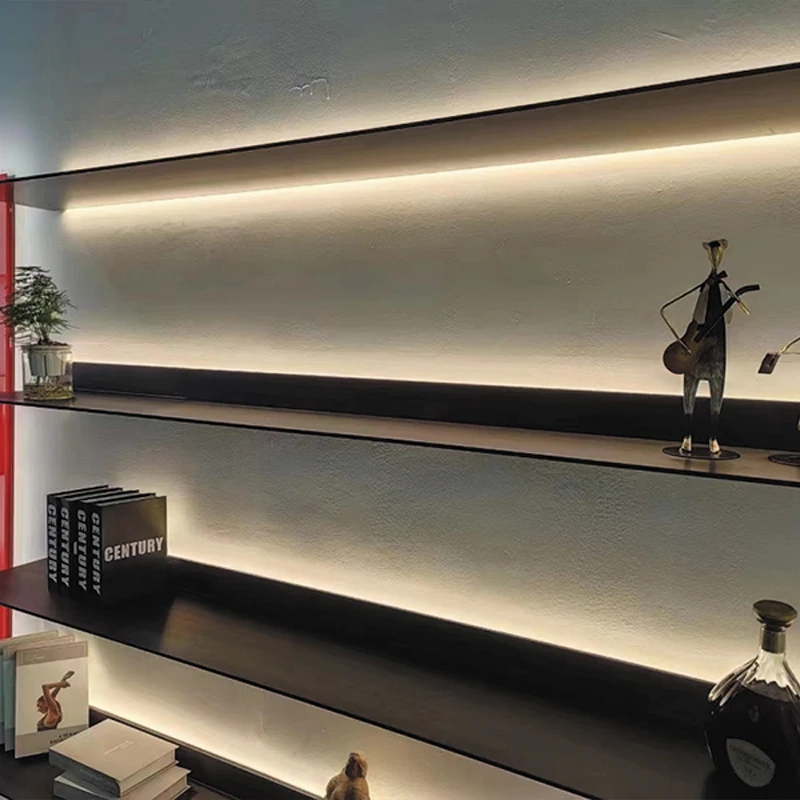 Aluminum L-shaped floating wall shelves for living room hanging ...