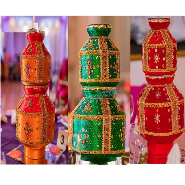 Decorated Matka For Wedding Table Centerpieces Handmade Designer Mangal ...