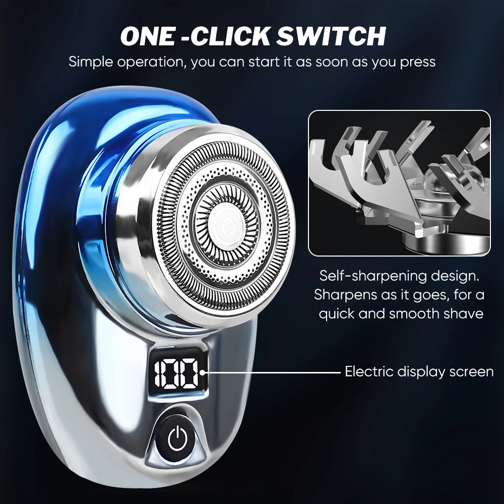 Mini electric shaver: Compact for on-the-go grooming.