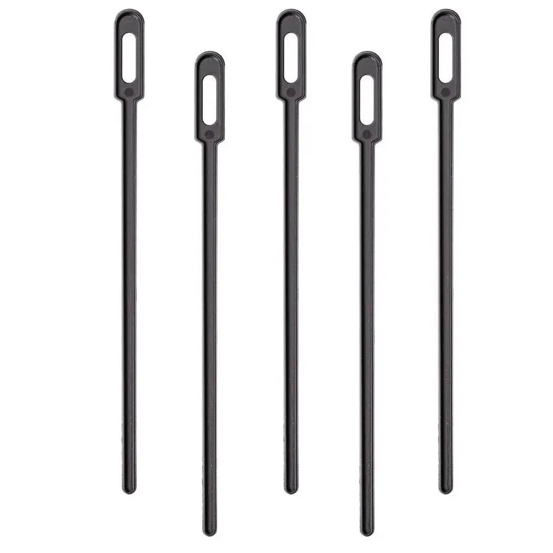 6.25 Inch Black Pp Plastic Drink Stirrers Cocktail Stirring Stick ...