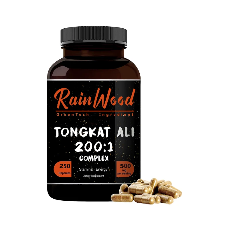Private Label Pure Natural Tongkat Ali Extract Capsules 500mg Tongkat ...