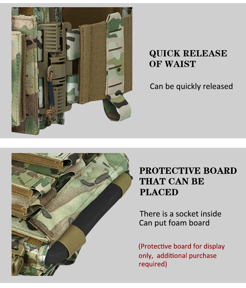 1000d Polyester Plate Carrier - Tactical Vest with Molle