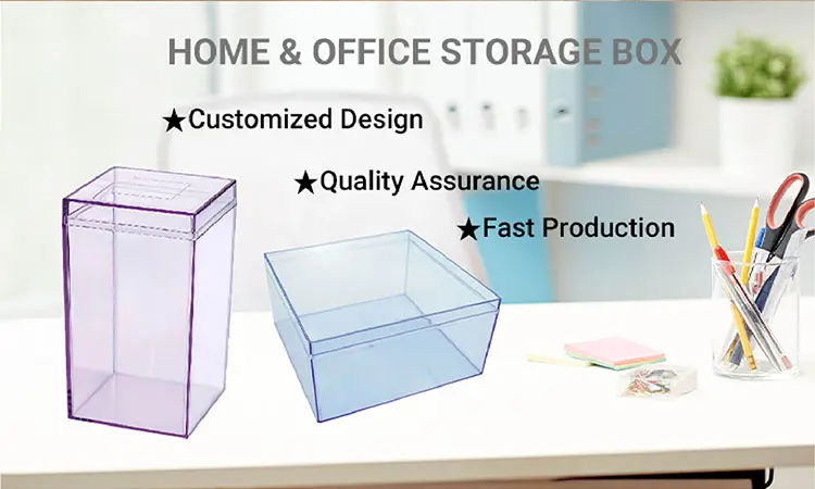 Small Square Stackable Transparent Plastic Organizer With Cover - Buy ...