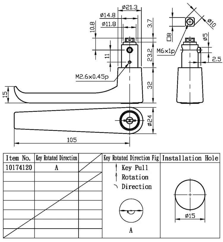 L Type Waterproof Handles Swing Door Handle Lock Transformer Box ...