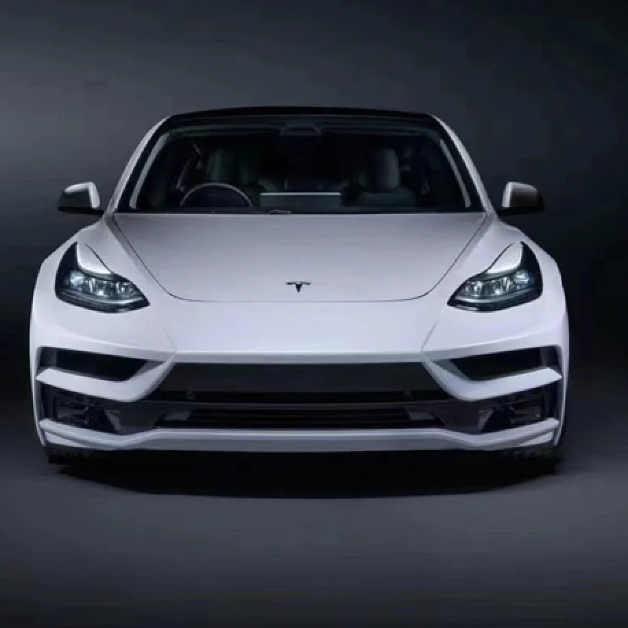 Pp And Epdm Material Front Bumper Spoiler Rear Lips Body Kits For Tesla ...