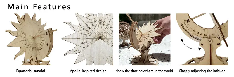 Diy Apollo Equatorial Sundial Astronomical Science Toys - Buy Steam Toy ...