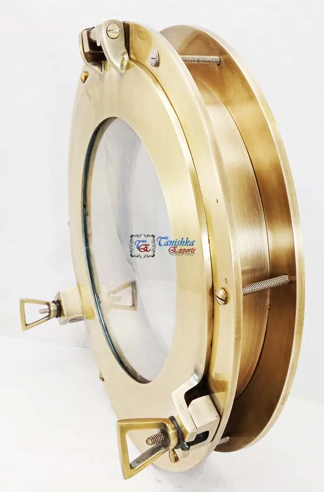 Maritime Canal Boat Porthole Window Brown Door Window Glass Porthole ...