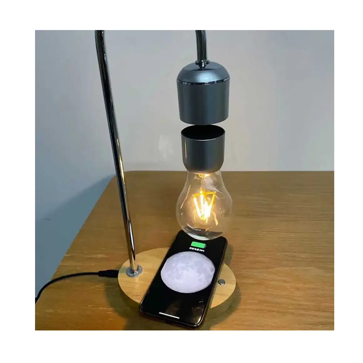Magnetic Levitating Lamp Light Bulb Lamp For Table Desk Lamp Livingroom ...
