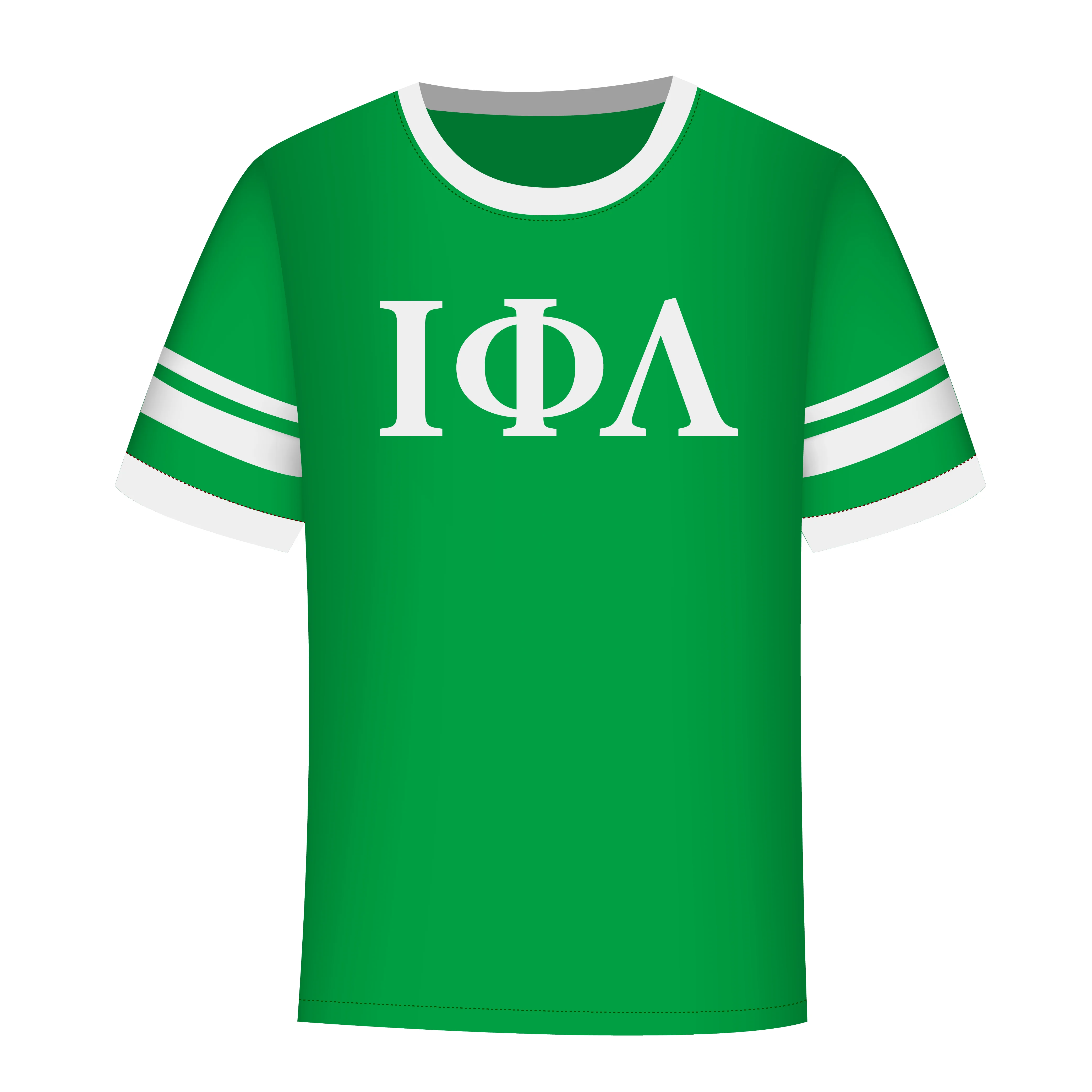 Iota Phi Lambda Striped Half Sleeves Printed T Shirt