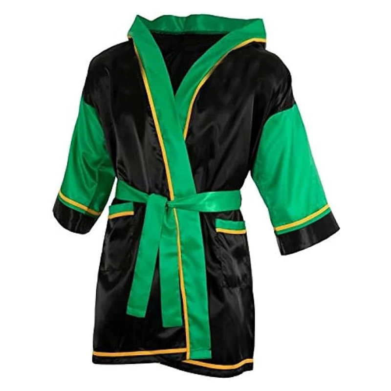 2024 Customized Top Style Wholesale Boxing Robes Gold Boxing Robe ...