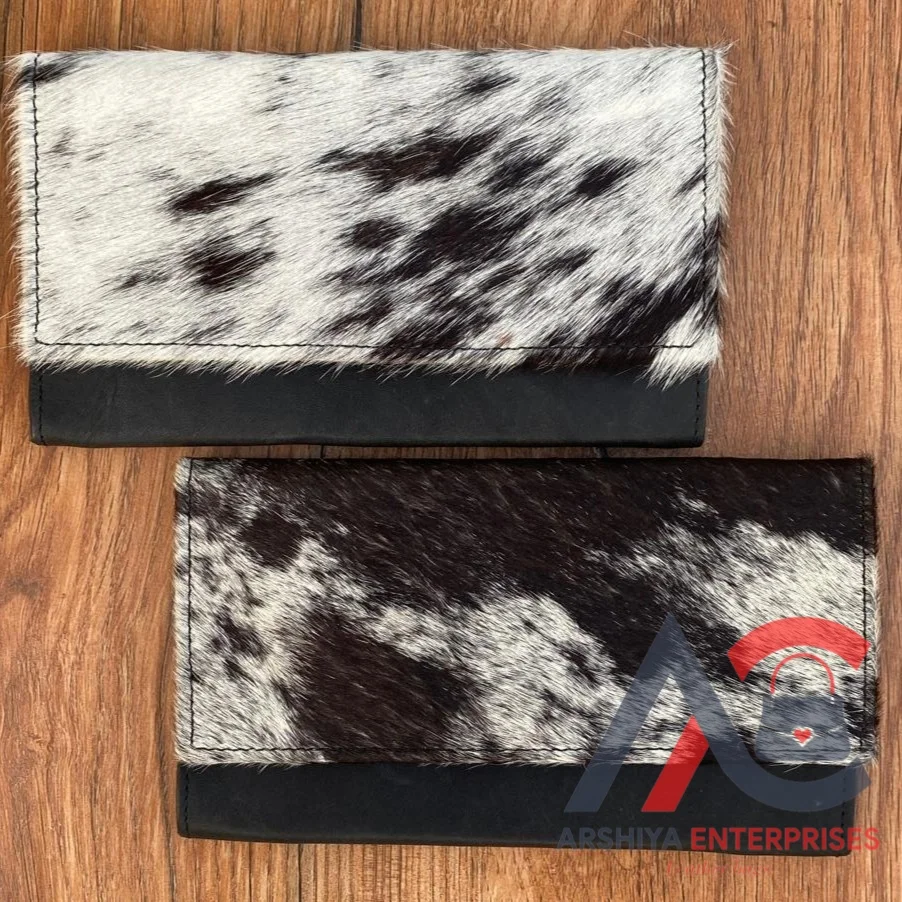 Hair On Hide Fur Leather Clutch Western Cowhide Cards,Phone Holder ...