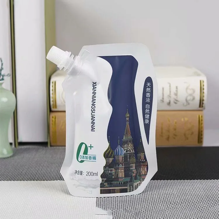 Yogurt Packaging Pouch Gasket Corner Aluminum Foil Retort Stand Up ...