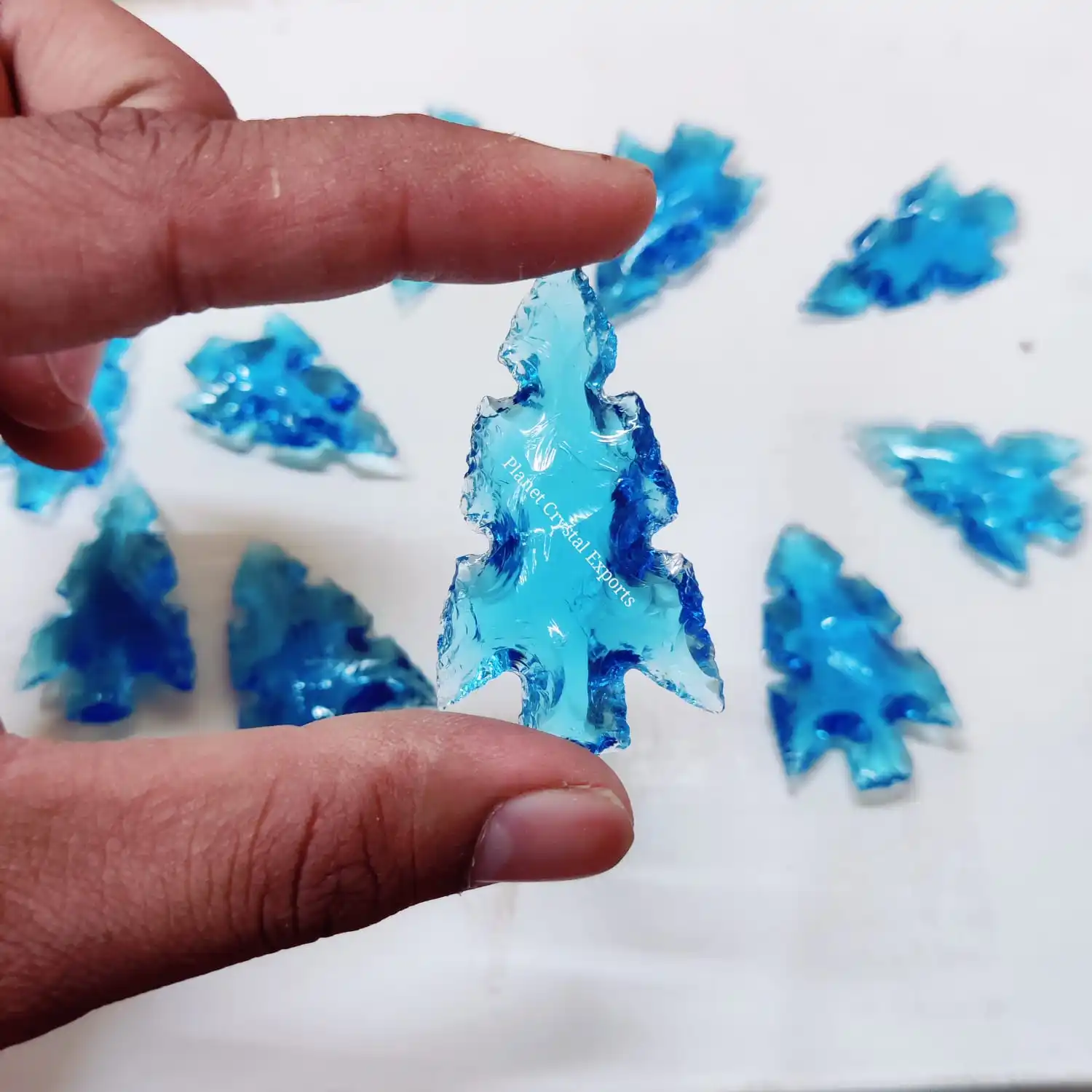 Alibaba.com: Blue Aqua Agate Glass Arrowhead Natural Jasper Stone ...