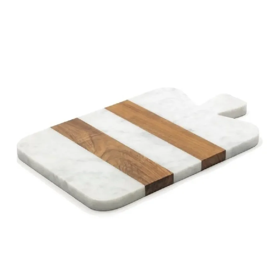 Custom Stylish Wooden And White Marble Chopping Boards Champagne ...