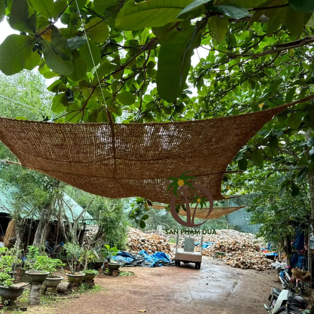 Coir Geotextile Coconut Fiber Mesh Coco Mat Roll Eco Friendly Hand ...