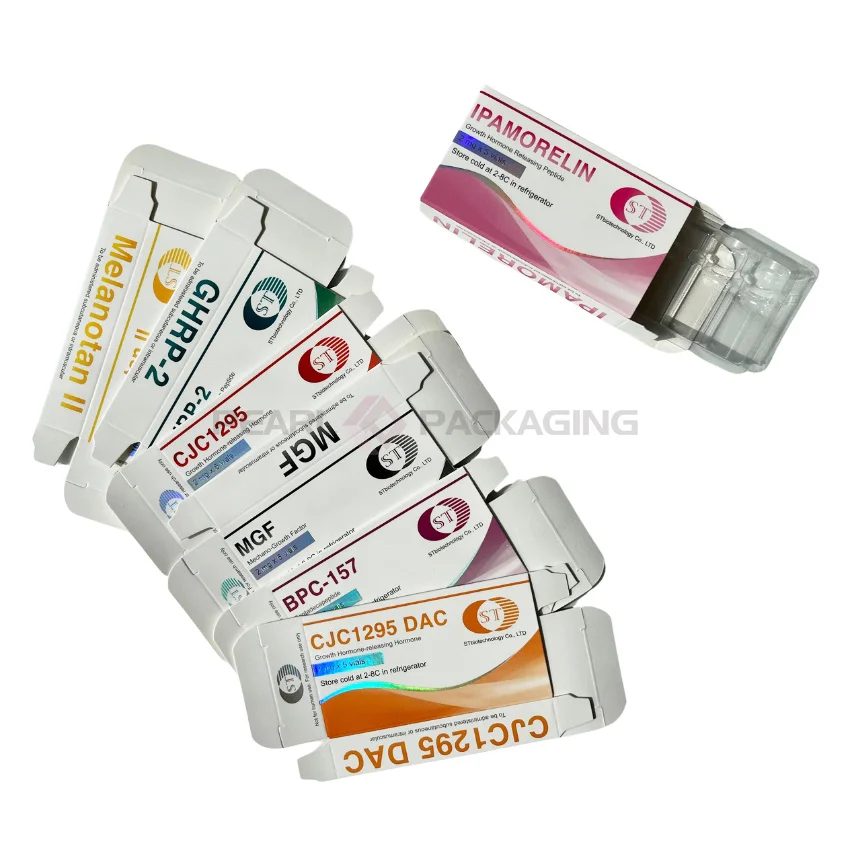 Custom Recyclable Paperboard 2ml 10ml Pharmaceutical Vials Packaging Labels Blister Tray Vials ...