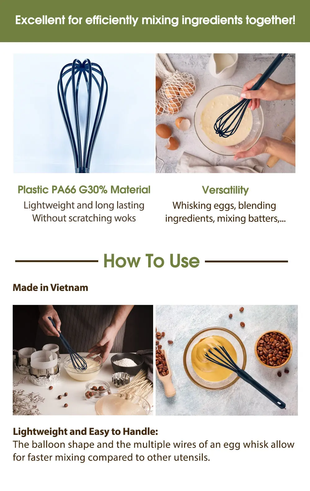 Made in Vietnam Non Scratch Nylon Wire Ball Egg Whisk| Alibaba.com