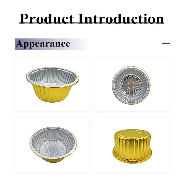 Hot Food Packing Disposable Gold Foil Meal Bowl Containers Takeaway ...