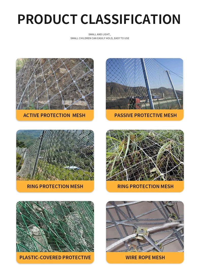 High Tensile Netting Rock Fall Barriersteel Wire Gauze Chain Link Fence ...
