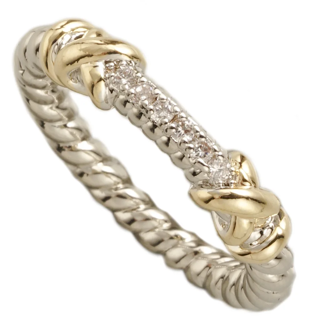 A5908RK Hottest Bestseller Ring 2 Tone Gold Plated With Pave Wedding ...