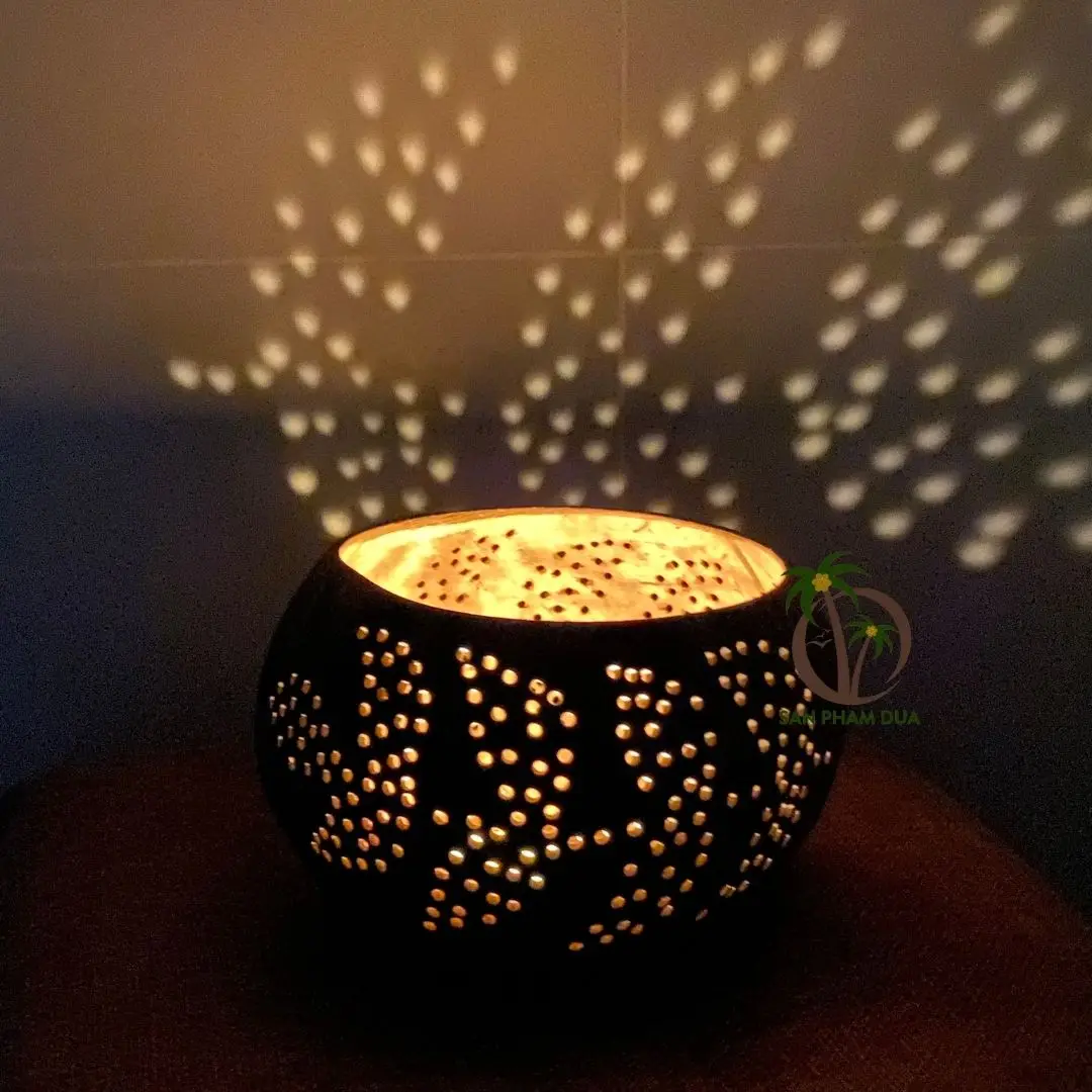 NATURAL COCONUT SHELL LAMP HANGING/ VINTAGE COCONUT LAMP GIFT DECOR ...