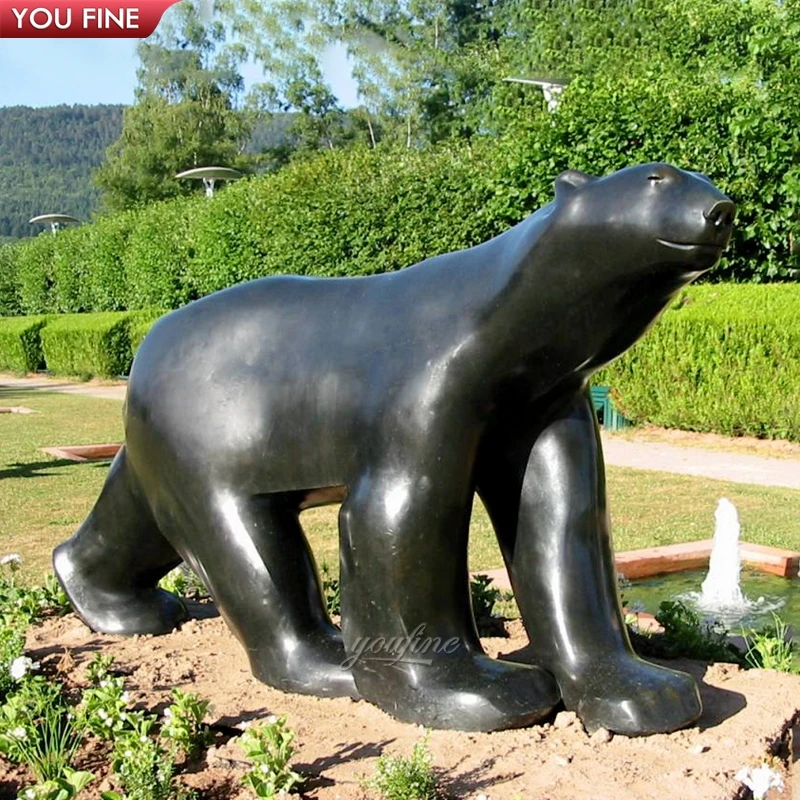 Outdoor Life Size Bronze Modern Polar Bear Sculpture - Buy Bronze Polar ...
