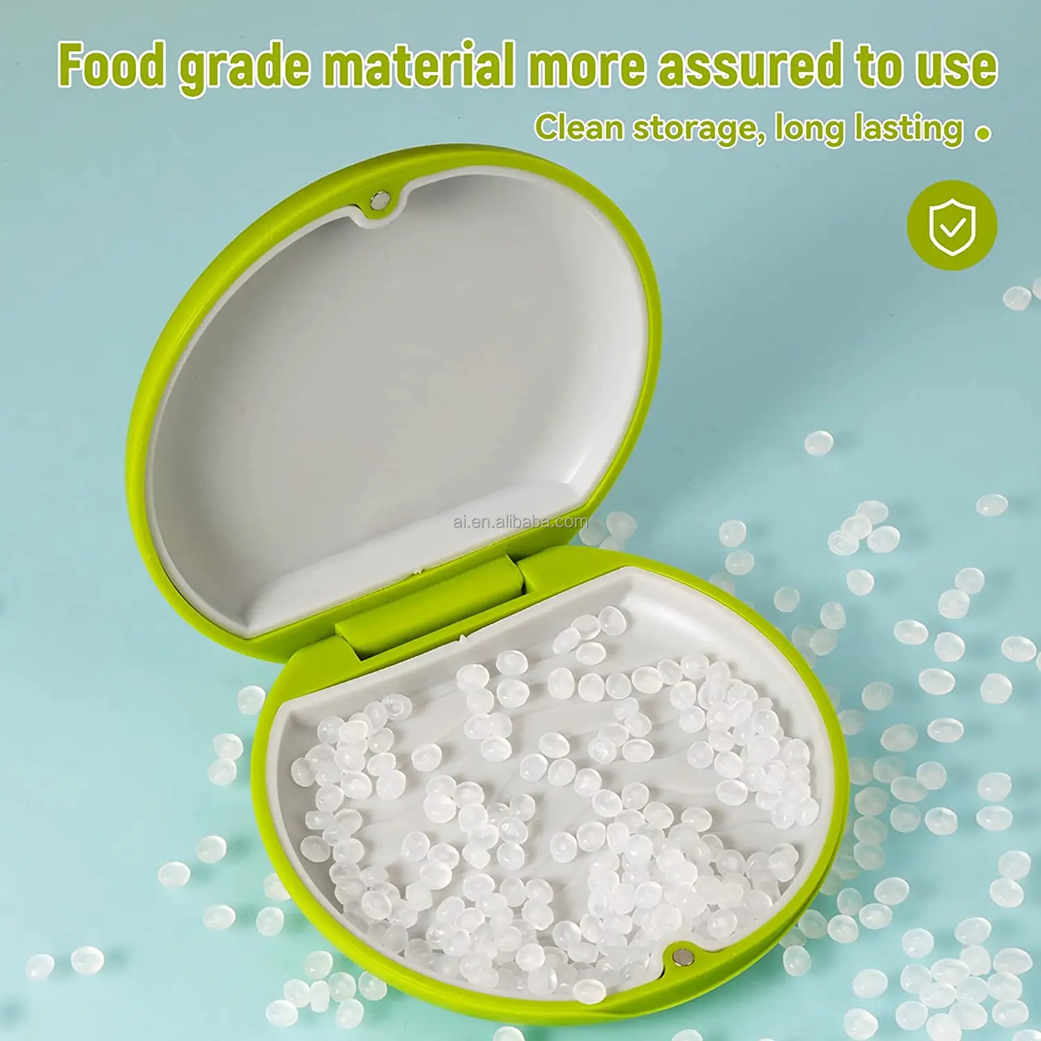 Wholesale Plastic Magnetic Denture Container Denture Box Retainer Box ...