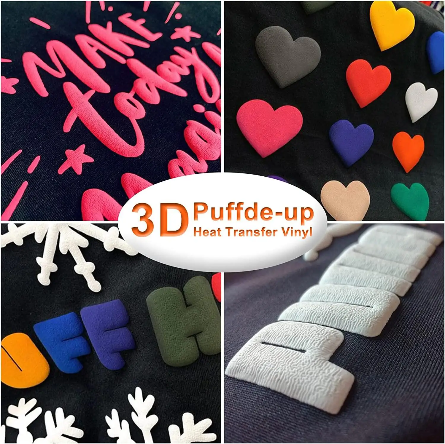 3d Puff Green Color Heat Transfer Vinyl Rolls Pu Material Transfer ...
