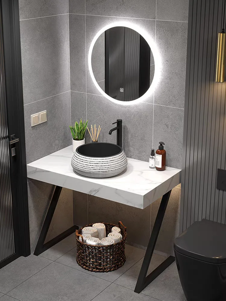 European Design Wall Mounted Basin Mirror Storage Wooden Vanity ...