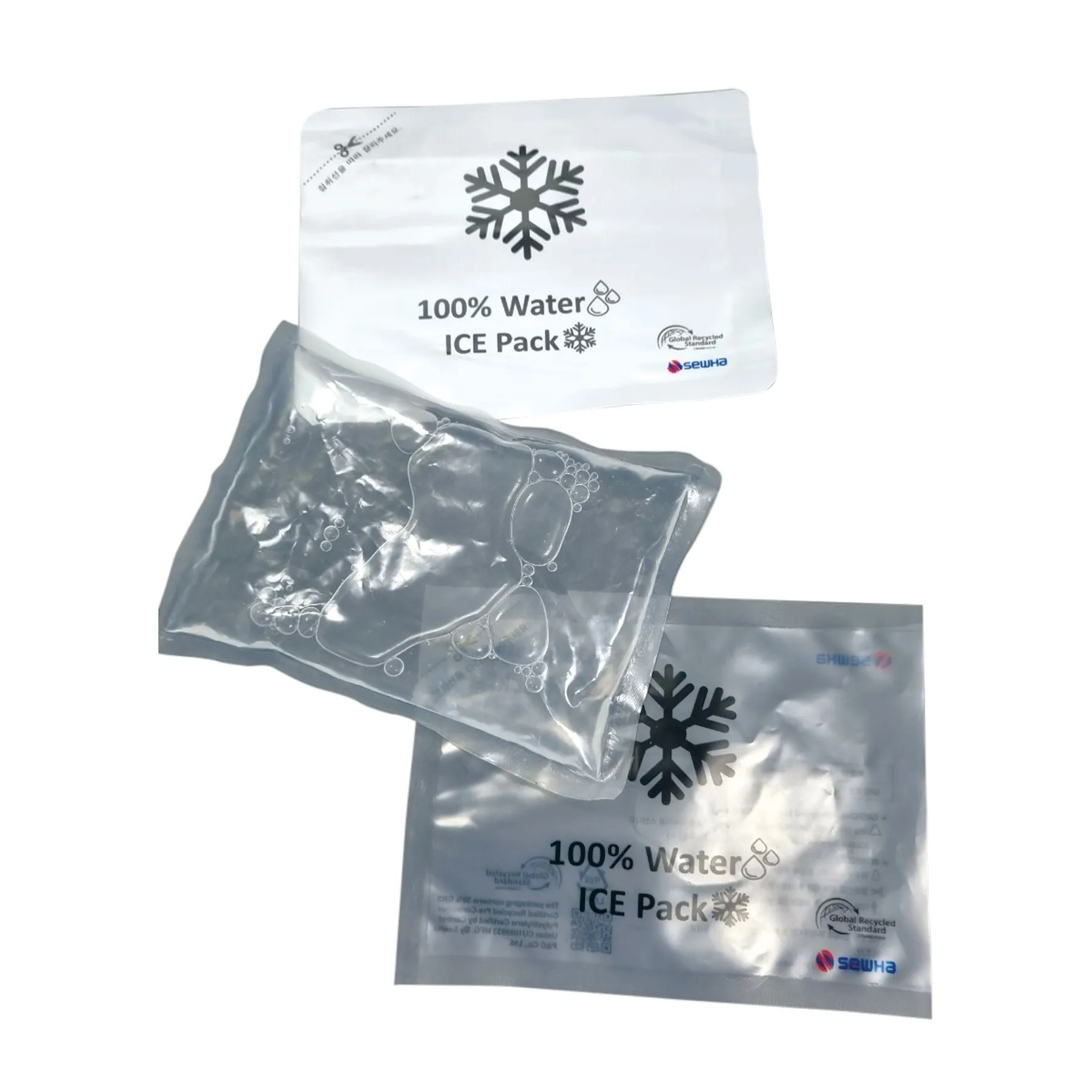 Custom Printed Clear 10 Lb Plastic Ice Bag With Drawstring In Stock Grs ...