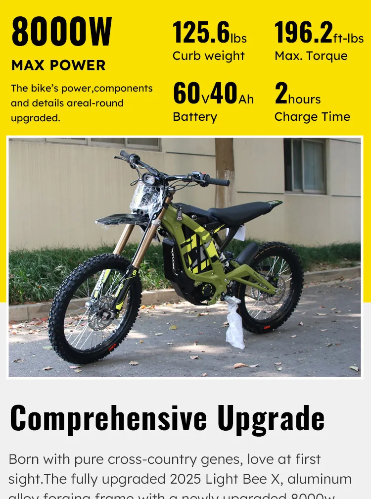 Sur Ron 60V 19" Surron Light Bee X - 6000W Motorbike