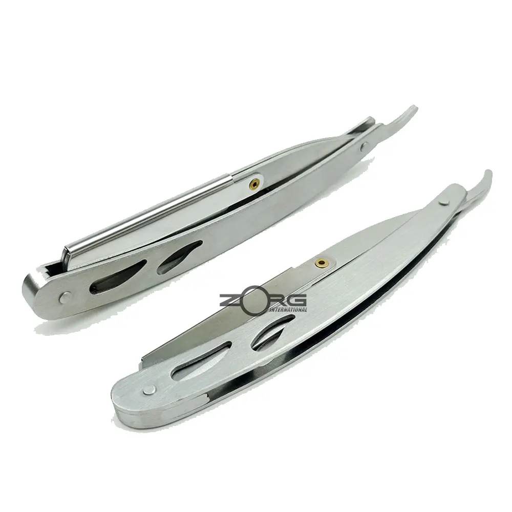 Professional Stainless Steel Full Black Parker Straight Barber Razor ...