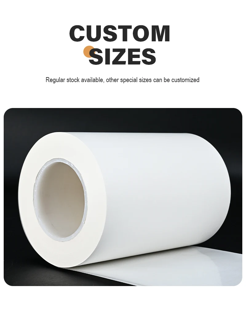 Customization Size 1090mm/1290mm White Release Paper Silicone Coated ...