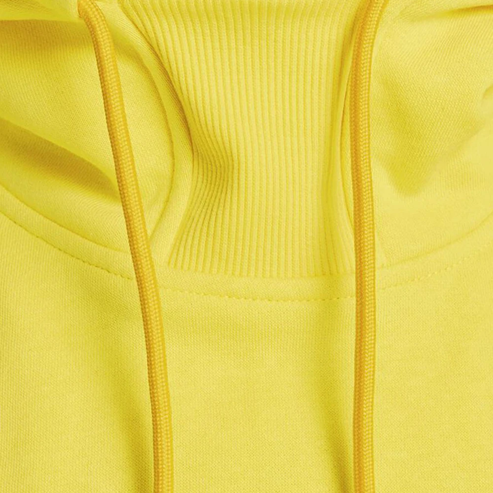 Custom Heavy Cotton Plain Oversized Hoodie Streetwear Yellow Color ...