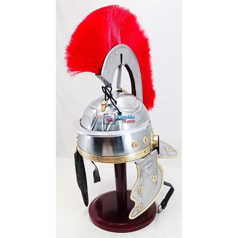 Medieval Corinthian Metal Roman Warrior Helmet with Plume Handmade ...