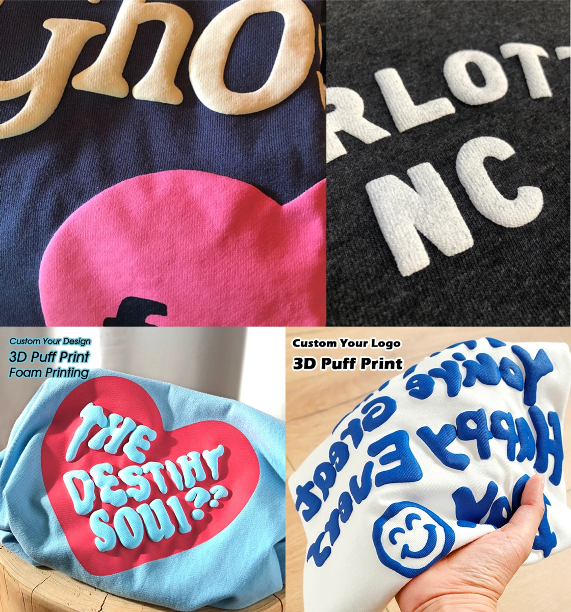 Wholesale Oversized Puff Printing Hoodies for Men