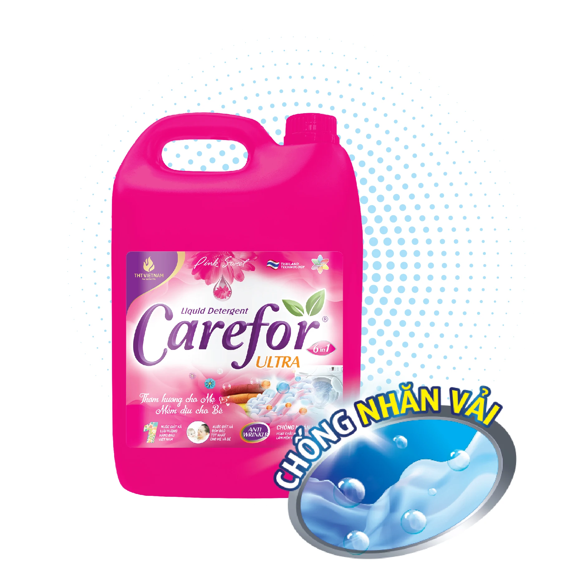 Carefor 5000ml Pink Liquid Detergent With Flower Fragrance Disposable ...
