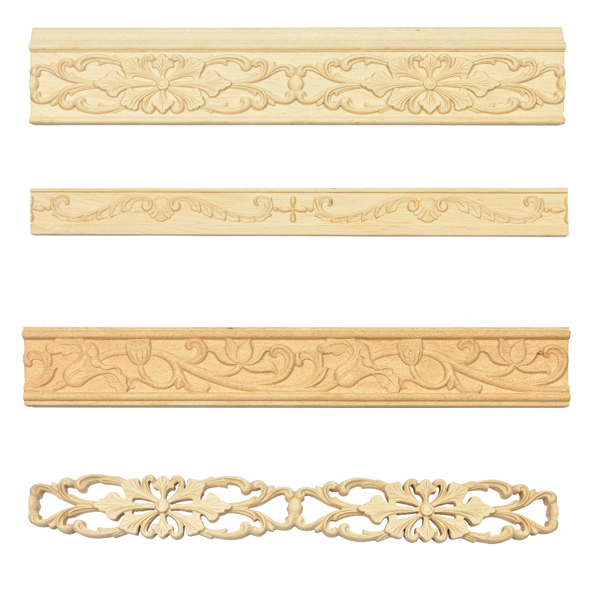 Eco-friendly Premium Unfinished White Solid Wood Moulding