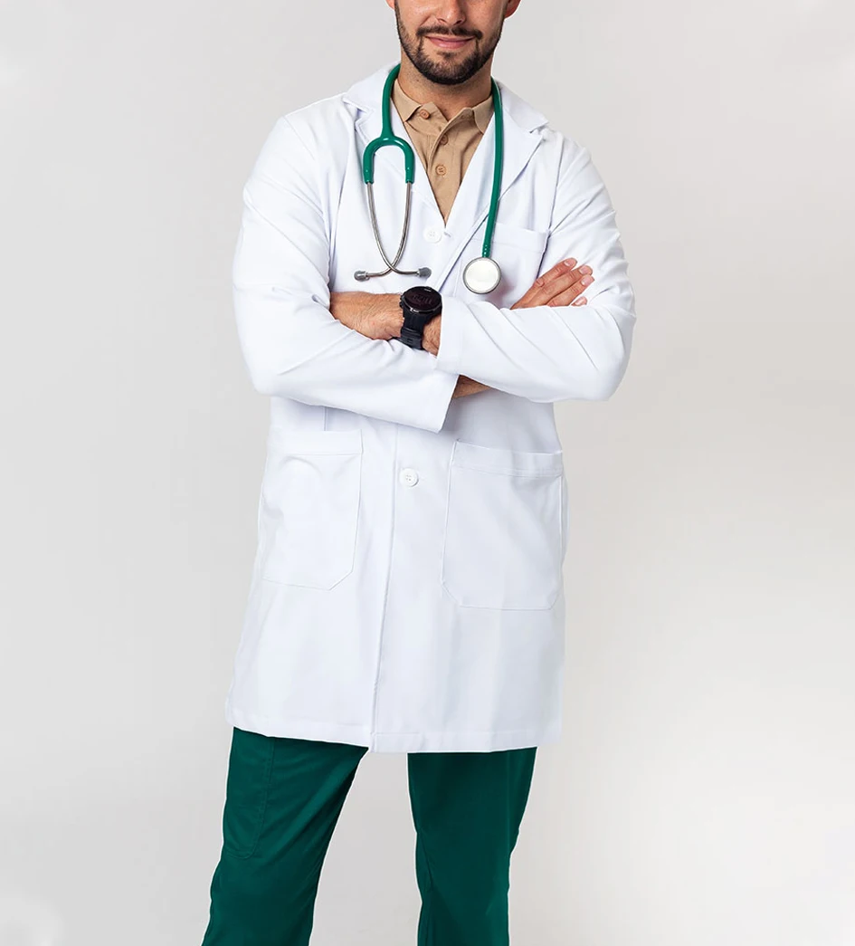 Custom Hospital Uniforms Pharmacy Doctor White Medical Coat Men Medical ...