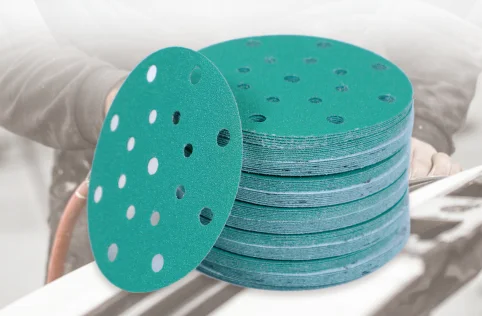 5-inch 8 Hole Green Ceramic Abrasive Disc 120 Grit Medium Green Film ...