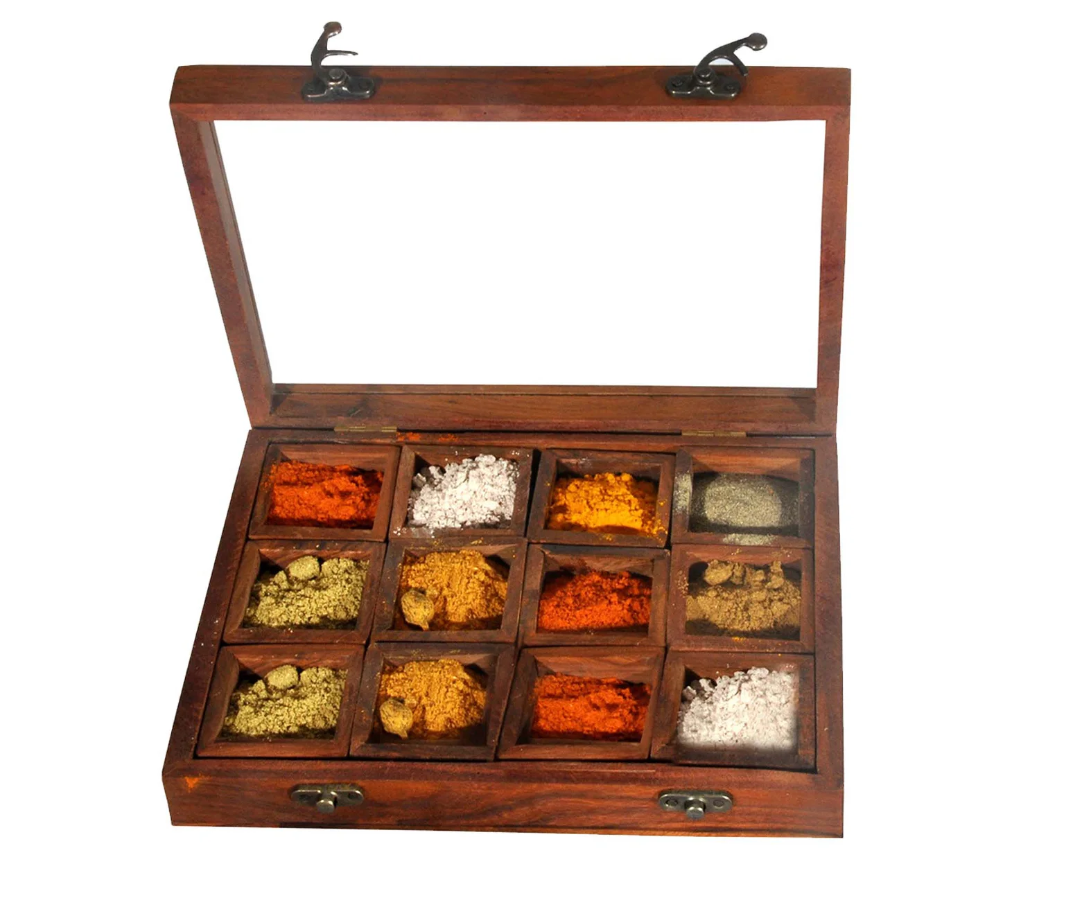 Exclusive Quality Twelve Blends Spice Box with Containers Spoon in ...