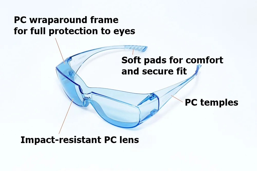 Taiwan Made Safety Glasses Wraparound Design For Full Protection To ...