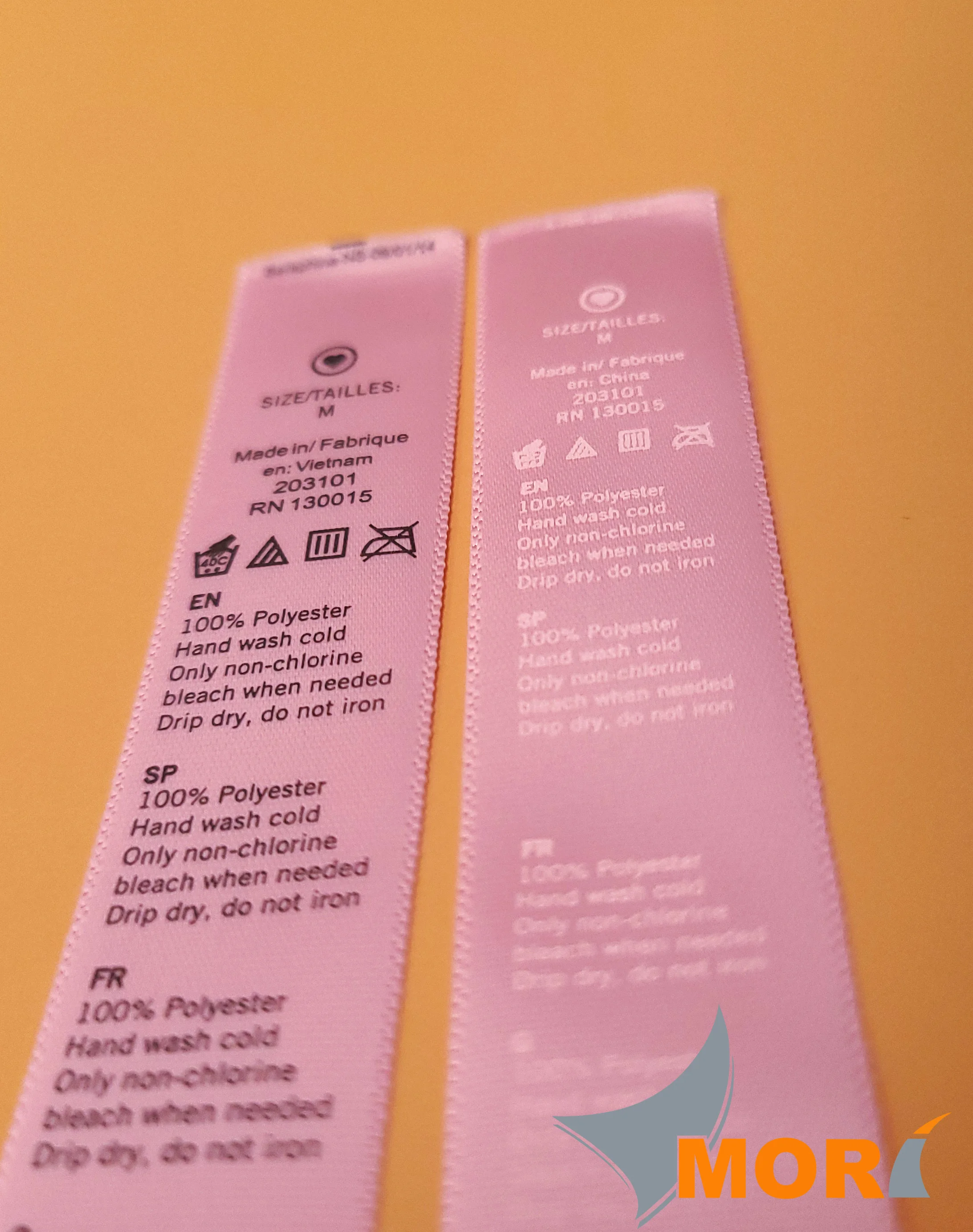 Mori Custom Labels Garment Clothes Woven Label Tag/woven Label ...